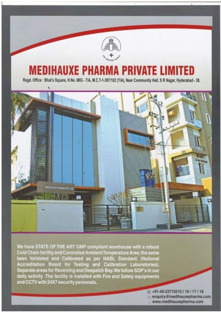 Pharmaceutical Injection By Medihauxe Pharma Private Limited | PDF