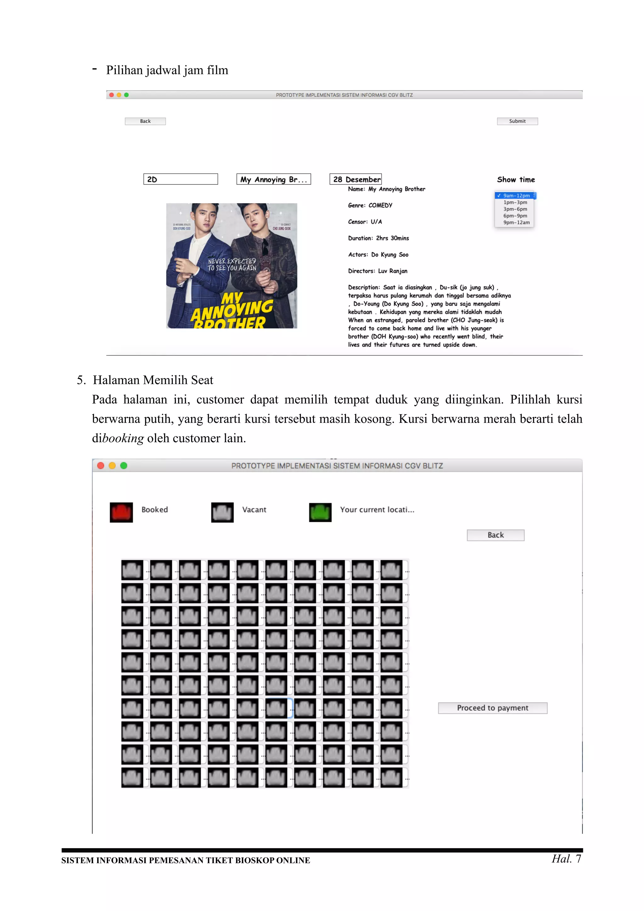 Proposal Sistem Informasi Pemesanan Tiket Bioskop Online | PDF