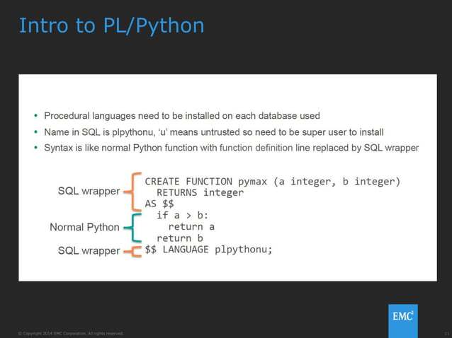 Massively Parallel Processing with Procedural Python - Pivotal HAWQ | PPT