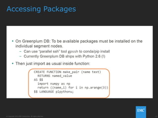 Massively Parallel Processing with Procedural Python - Pivotal HAWQ | PPT