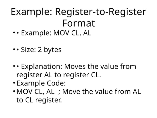 Instruction Format Of 8086 Microprocessor Pptx Programming Languages Computing