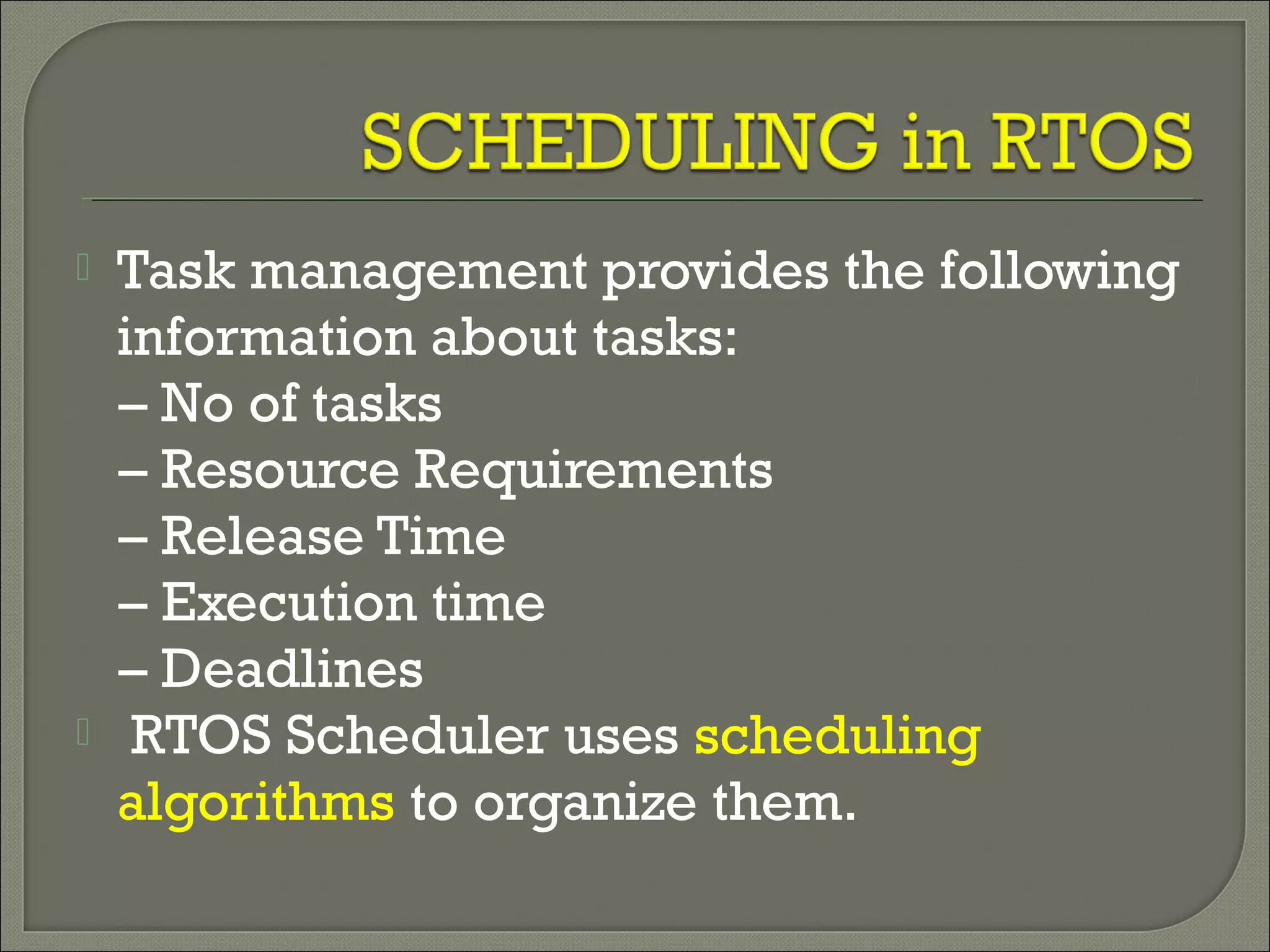 Real Time Operating system (RTOS) - Embedded systems | PPT | Operating Systems | Computer ...