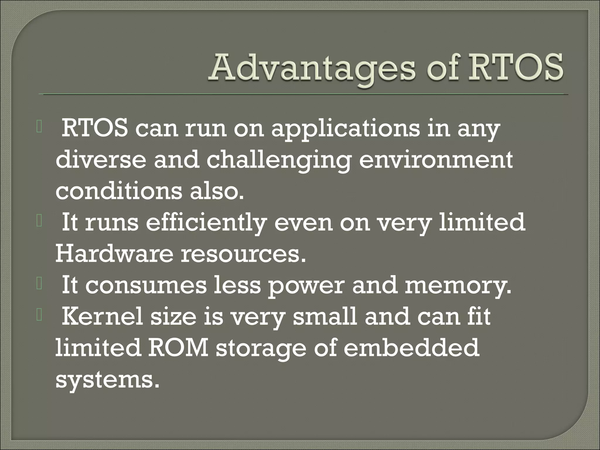 Real Time Operating system (RTOS) - Embedded systems | PPT | Operating ...