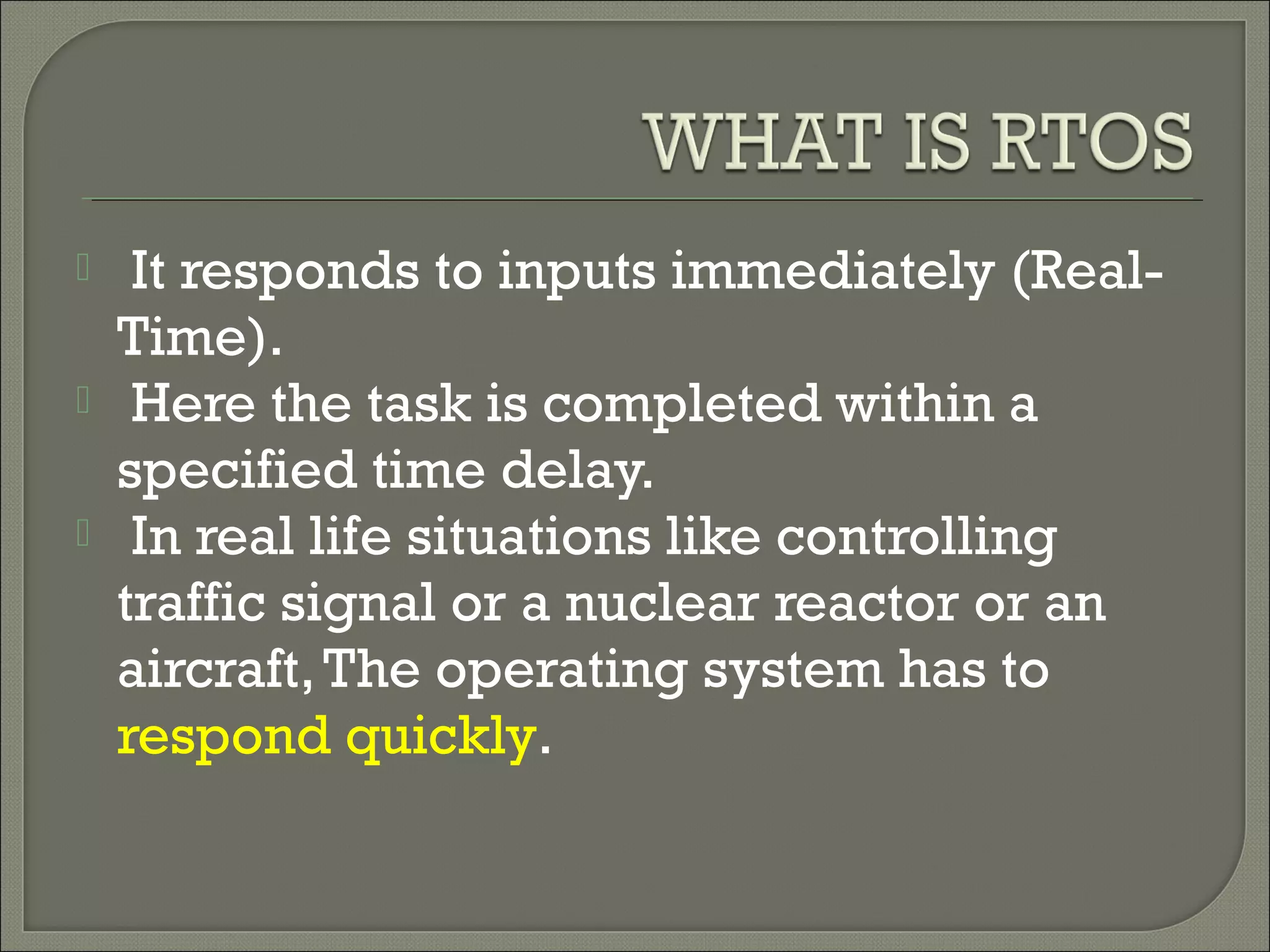 Real Time Operating System Rtos Embedded Systems Ppt
