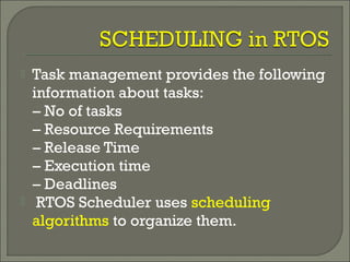 Real Time Operating system (RTOS) - Embedded systems | PPT | Operating ...