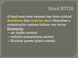 Real Time Operating system (RTOS) - Embedded systems | PPT