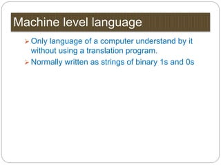 classification of computer language | PPT
