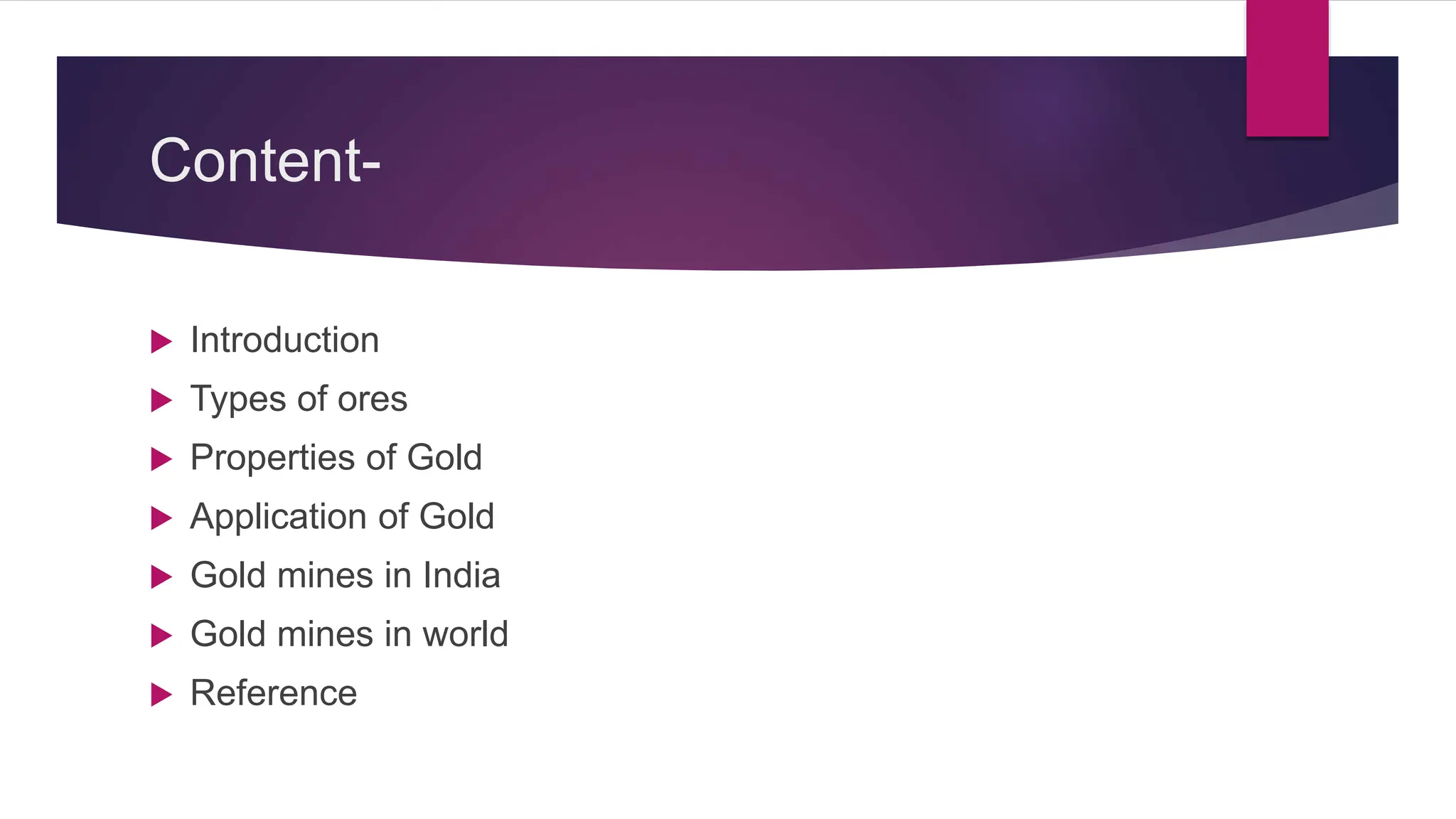 Gold ores and their minerals | PPTX