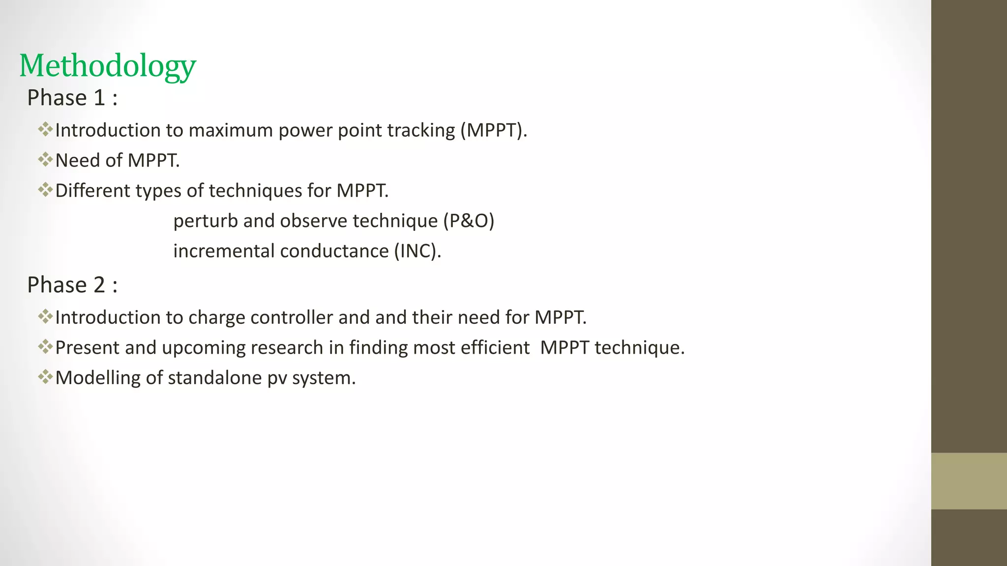 Maximum Power Point Tracking Mppt Pptx