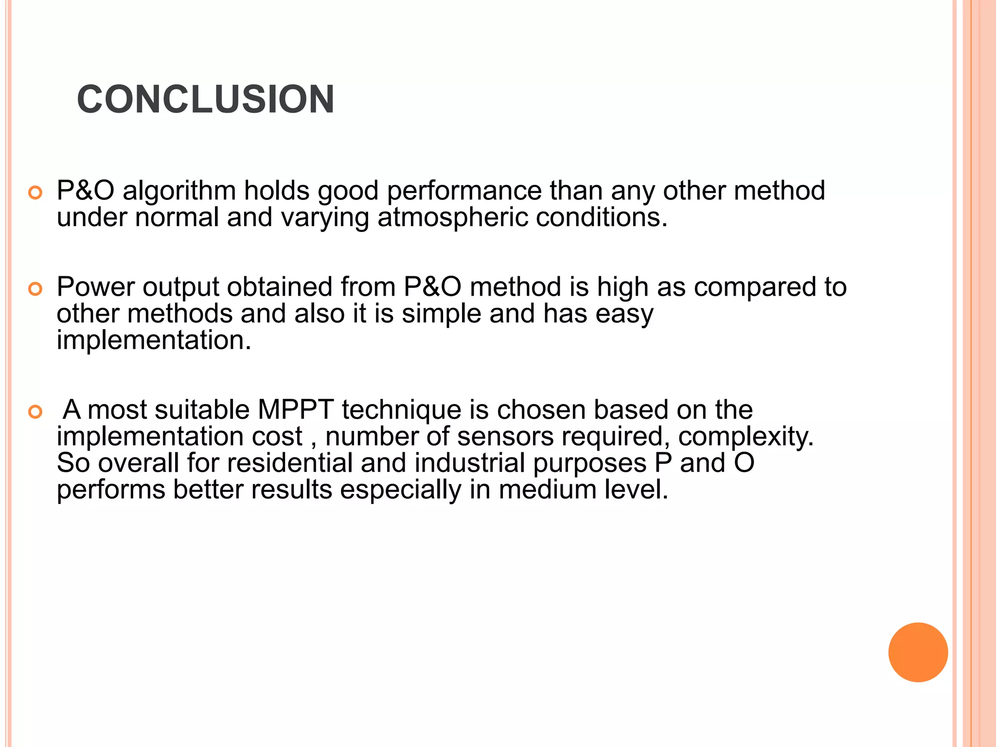Solar PV Model With MPPT (P & O method) | PPTX | Computer Software and Applications | Computing