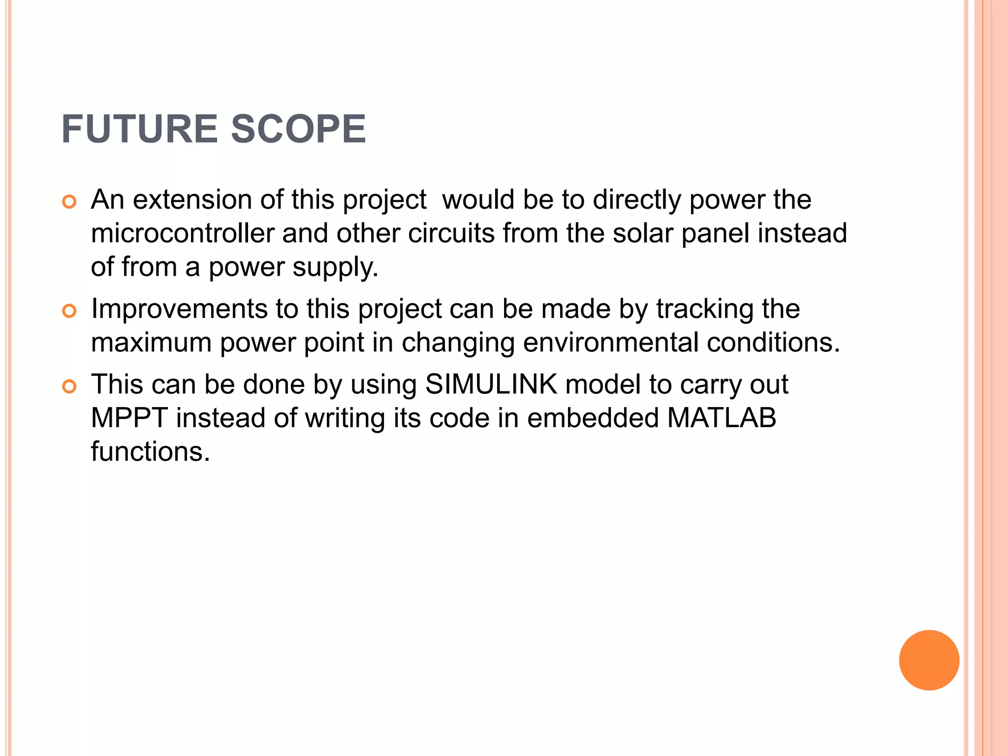 Solar PV Model With MPPT (P & O method) | PPTX