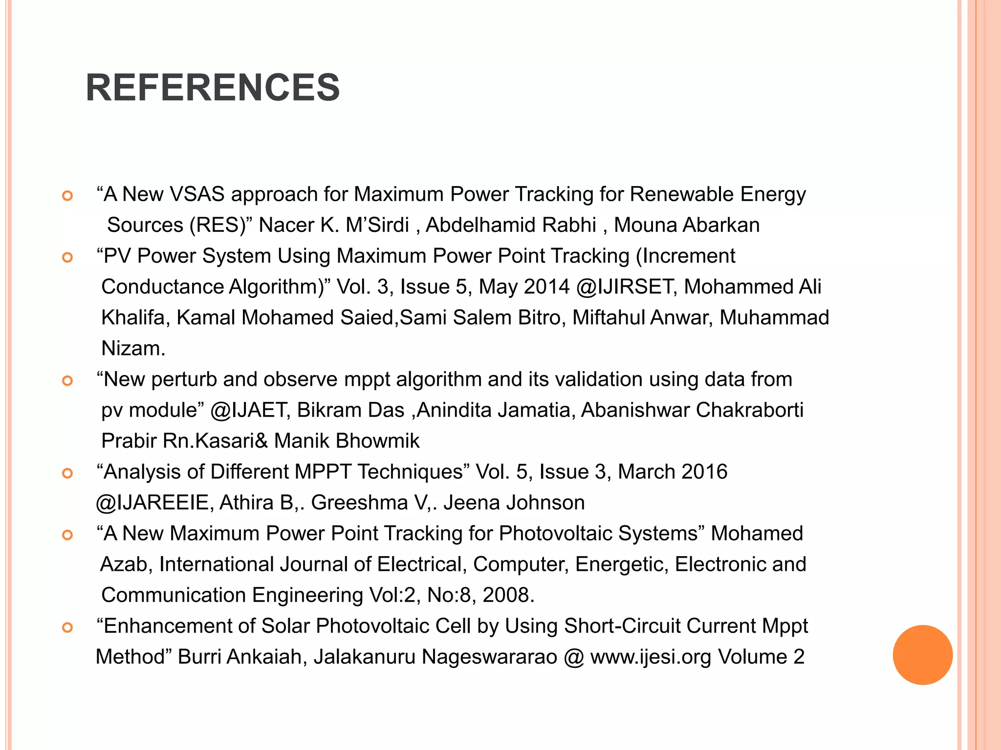 Solar PV Model With MPPT (P & O method) | PPTX
