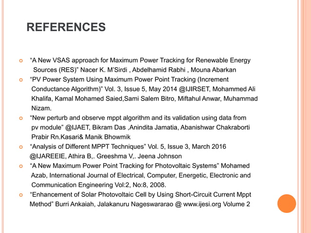 Solar PV Model With MPPT (P & O method) | PPTX | Computer Software and Applications | Computing