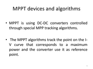Mppt of solar enrgy | PPTX