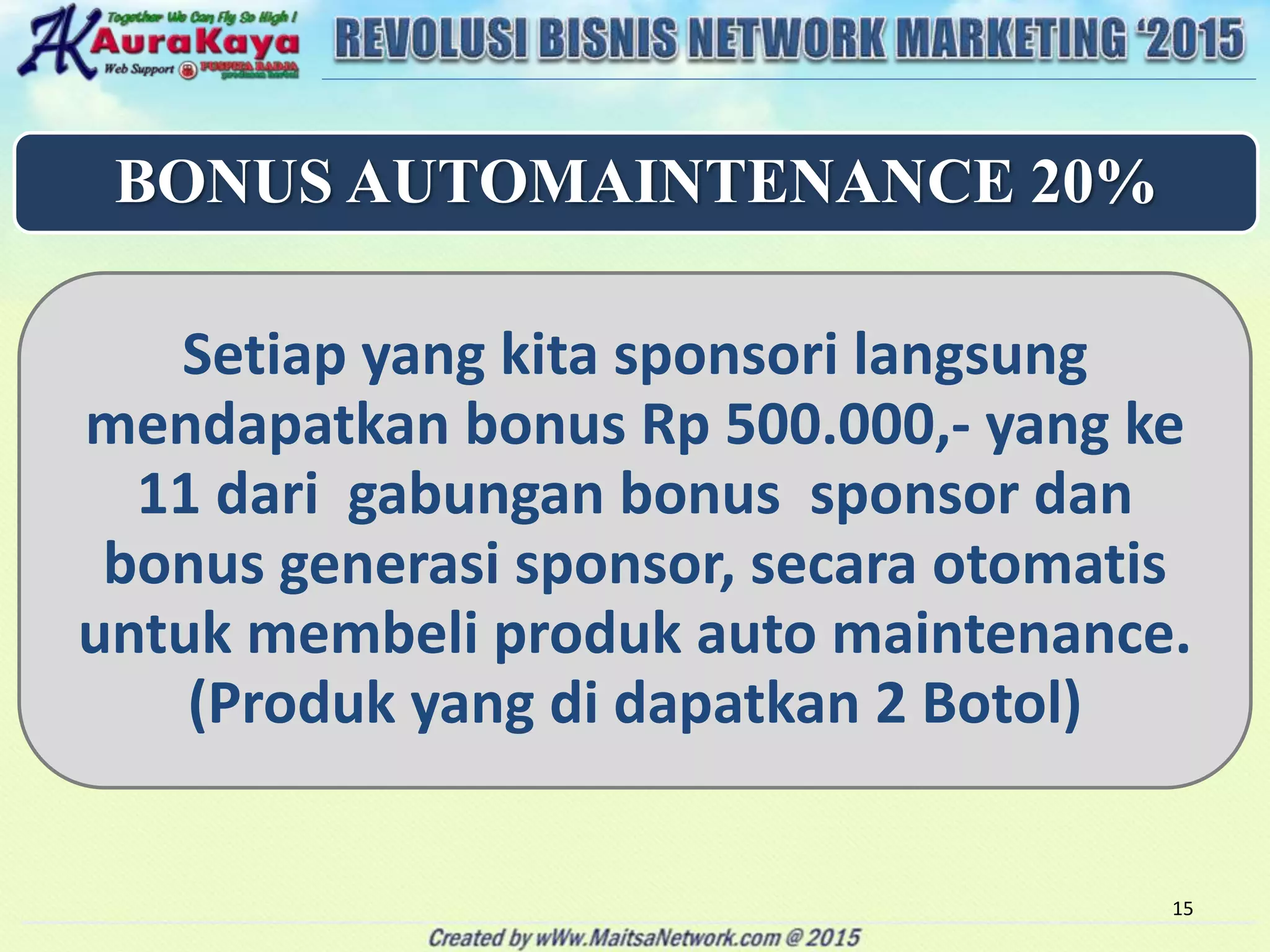 "REVOLUSI NETWORK MARKETING 2015" | PPTX