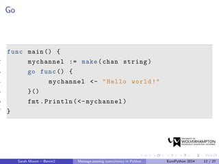 Message-passing concurrency in Python | PPT