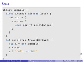 Message-passing concurrency in Python | PPT