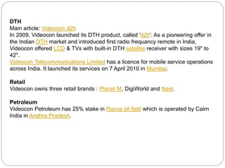 Videocon short PPT | PPTX | Telecommunications Industry | Industries