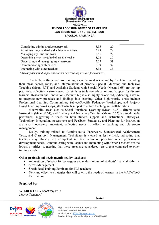 MPRE-2024: INSET for Teachers and Students | DOCX