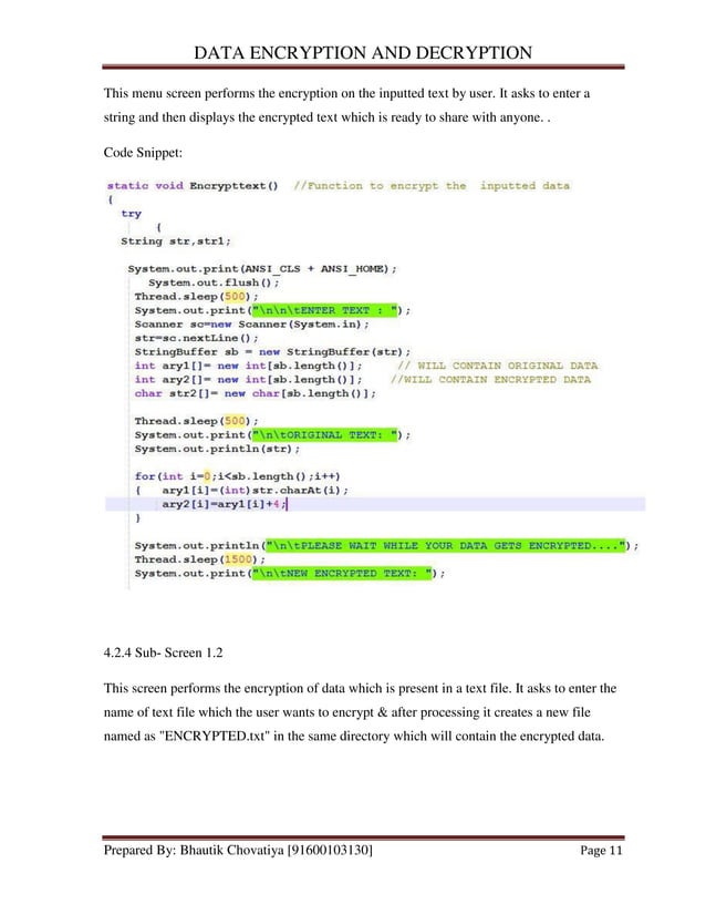 Mini Project On Data Encryption And Decryption In Java Pdf