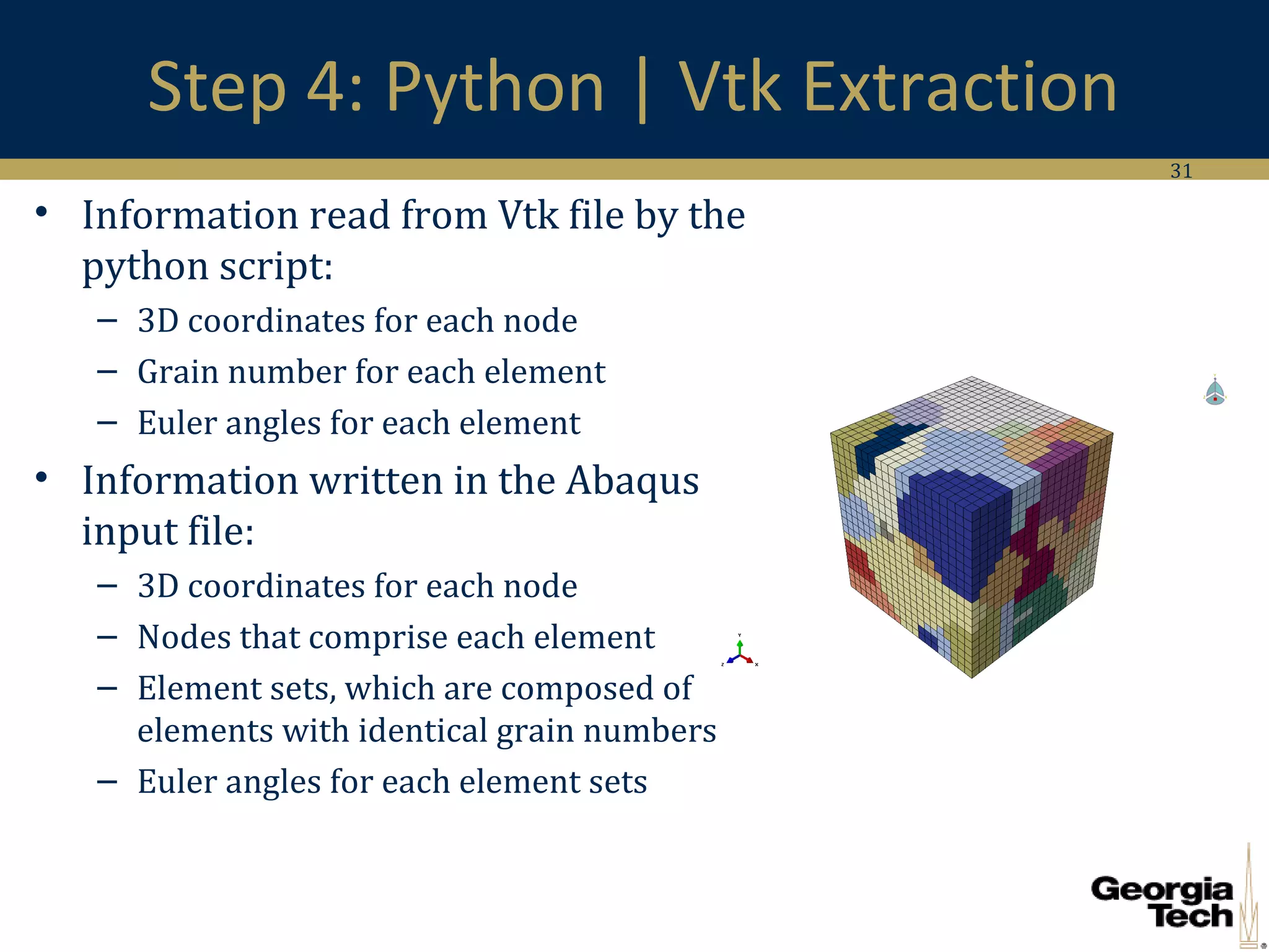 Dream3D and its Extension to Abaqus Input Files | PPT