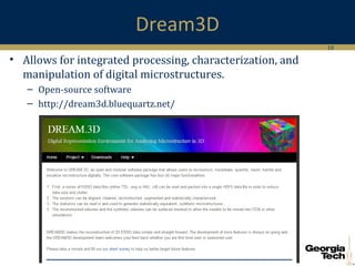 Dream3D and its Extension to Abaqus Input Files | PPT