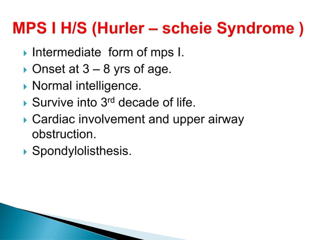 Mucopolysaccharidoses | PDF | Blood Disorders | Diseases and Conditions