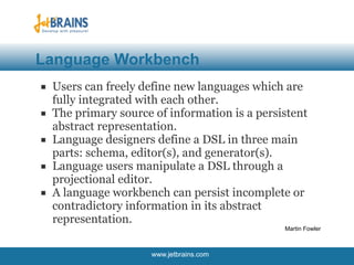Advanced IDE functionality in modern language workbenches | PPT