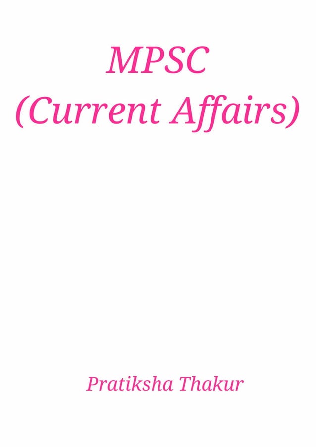 MPSC (Current Affairs) | PDF | Educational Assessment | Education