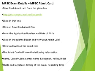 Mpsc exam details | PPTX