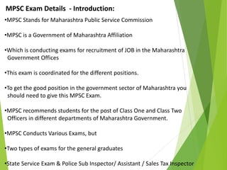 Mpsc exam details | PPTX