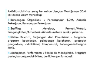 Materi Ruang manajemen dan sumber daya manusia | PPT