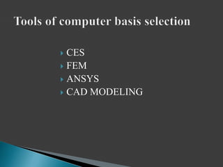 computer basis selection of a spark plug insulator | PPTX