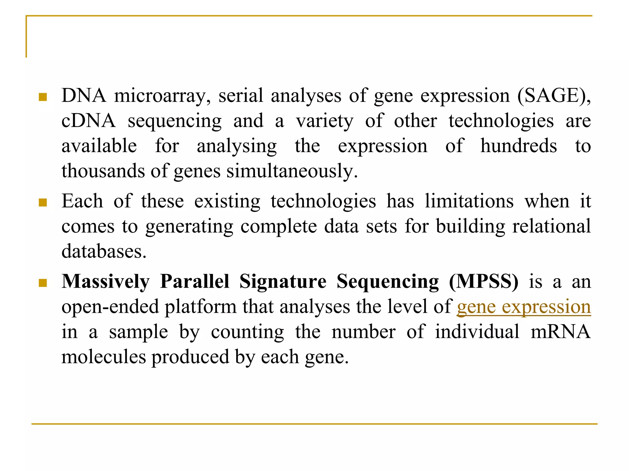 MASSIVELY PARELLEL SIGNATURE SEQUENCING | PPTX