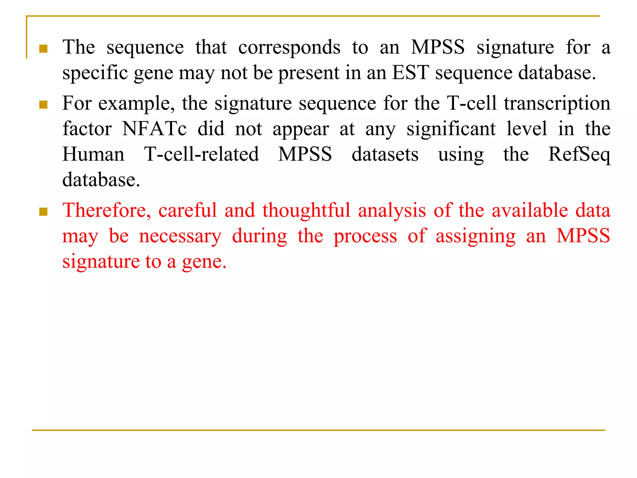 MASSIVELY PARELLEL SIGNATURE SEQUENCING | PPTX