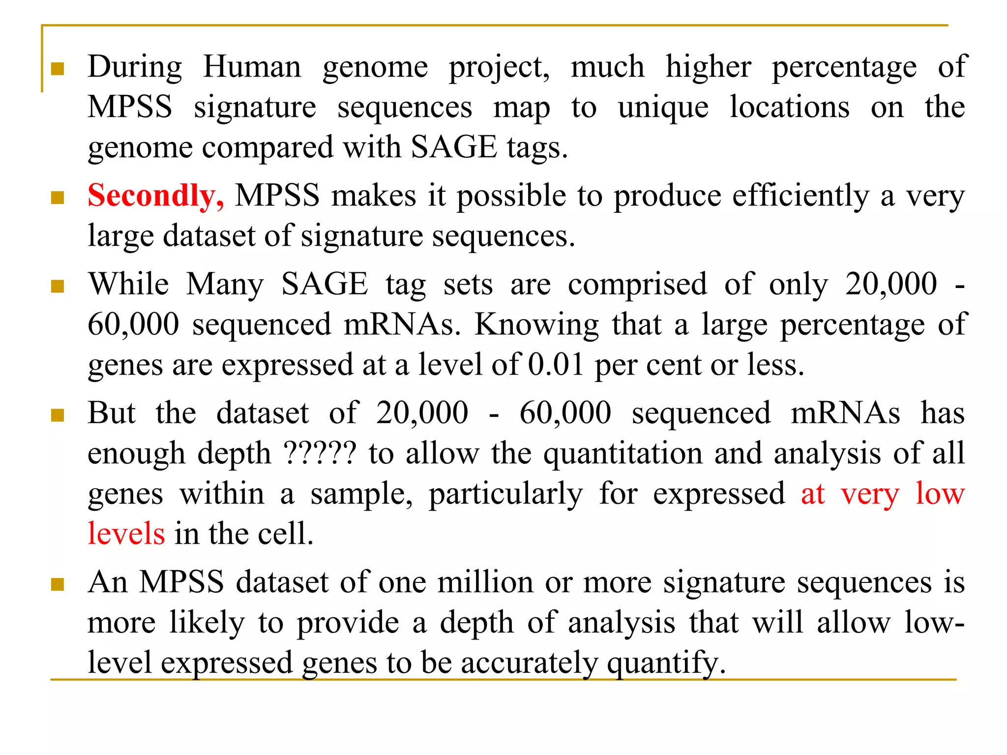 MASSIVELY PARELLEL SIGNATURE SEQUENCING | PPTX
