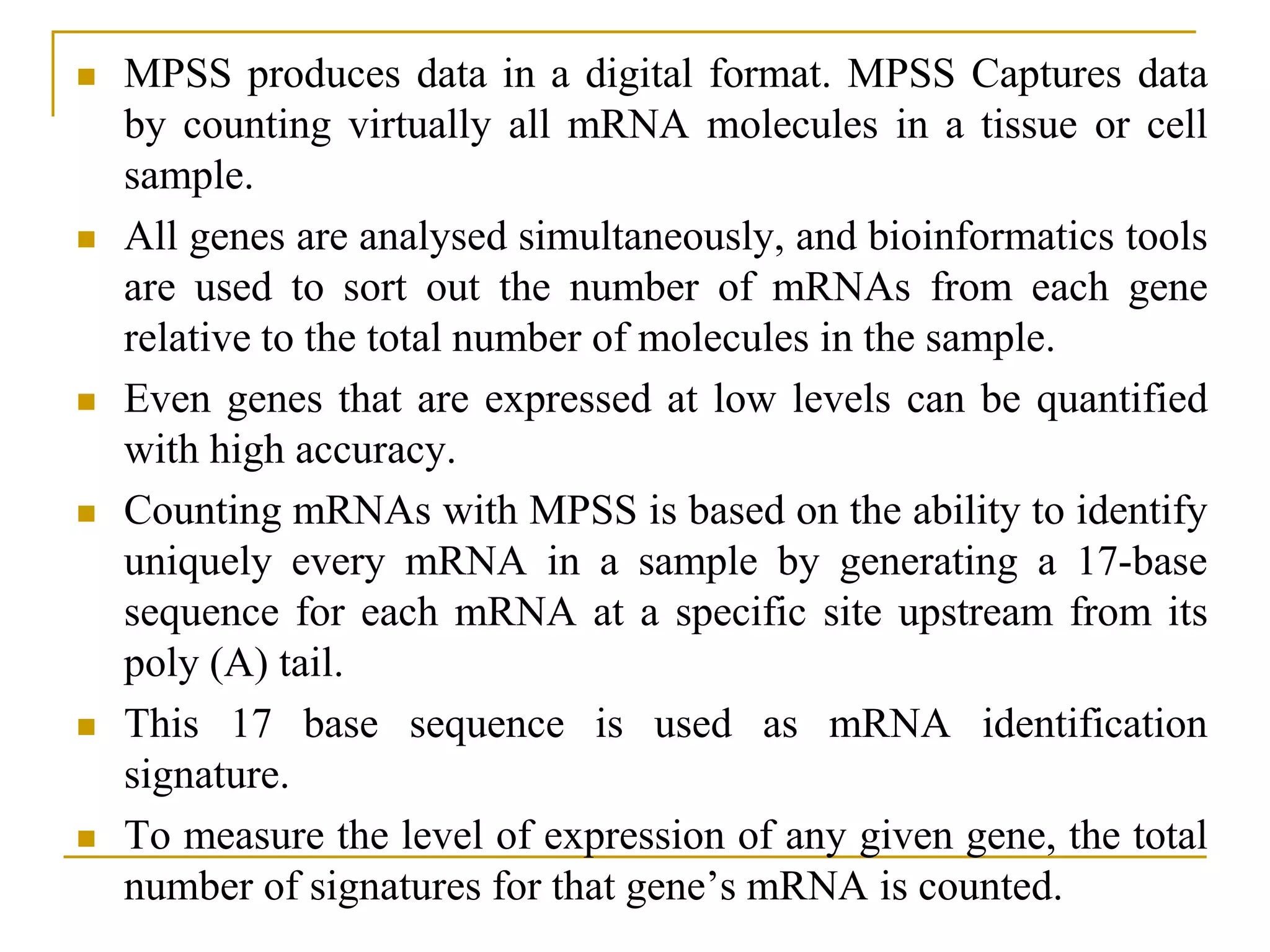 MASSIVELY PARELLEL SIGNATURE SEQUENCING | PPTX