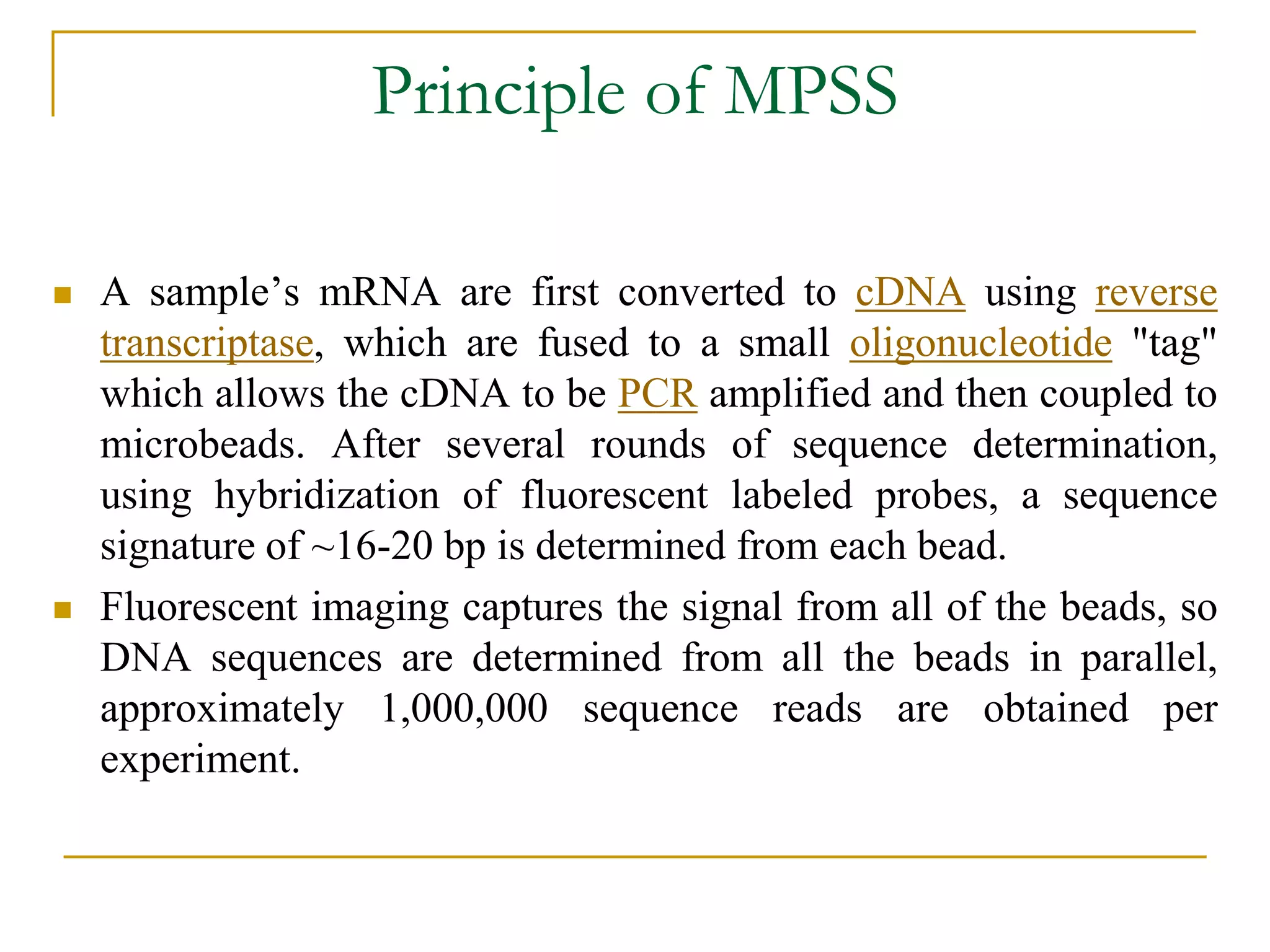 MASSIVELY PARELLEL SIGNATURE SEQUENCING | PPTX