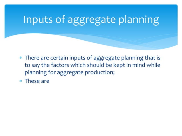 Mps vs aggregate planning | PPTX