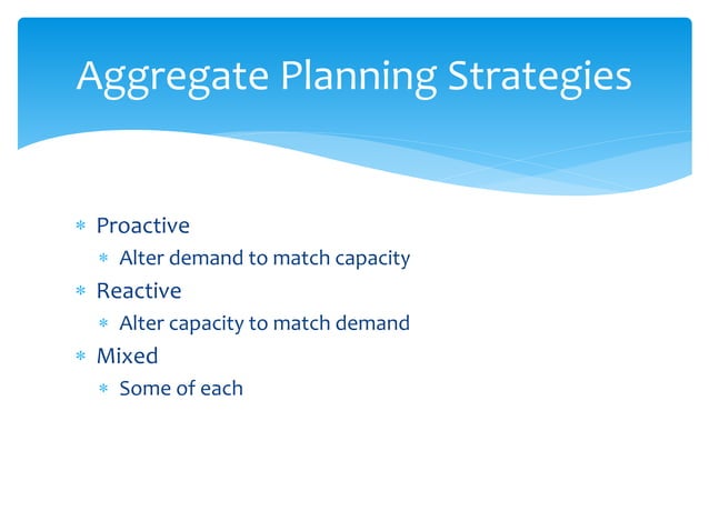 Mps vs aggregate planning | PPTX