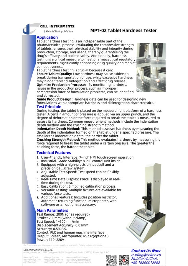 The Significance of Tablet Hardness Testing in Pharma | PDF | Tablets ...