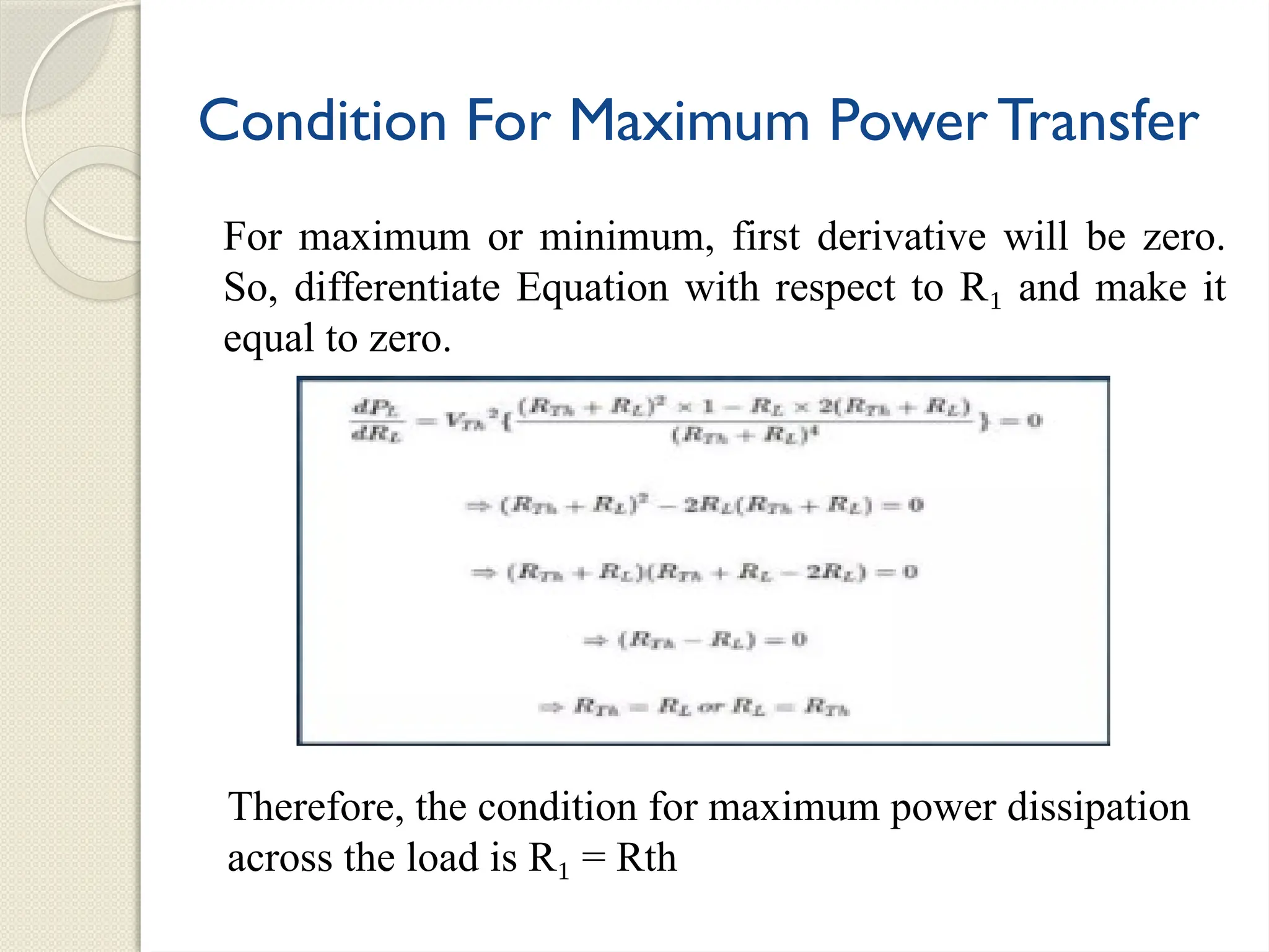 Maximum power transfer theorems electrical engineering.pptx