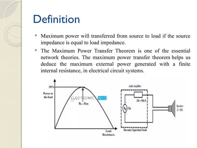 Maximum power transfer theorems electrical engineering.pptx