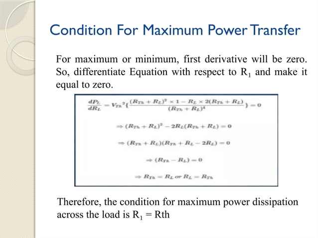 Maximum power transfer theorems electrical engineering.pptx