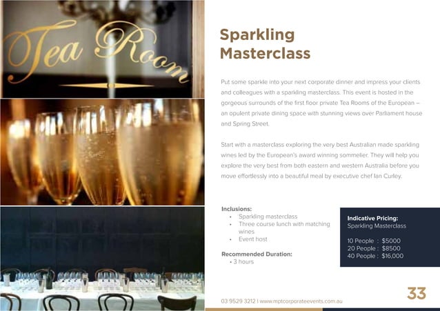 Mpt corporate-events-brochure | PPT