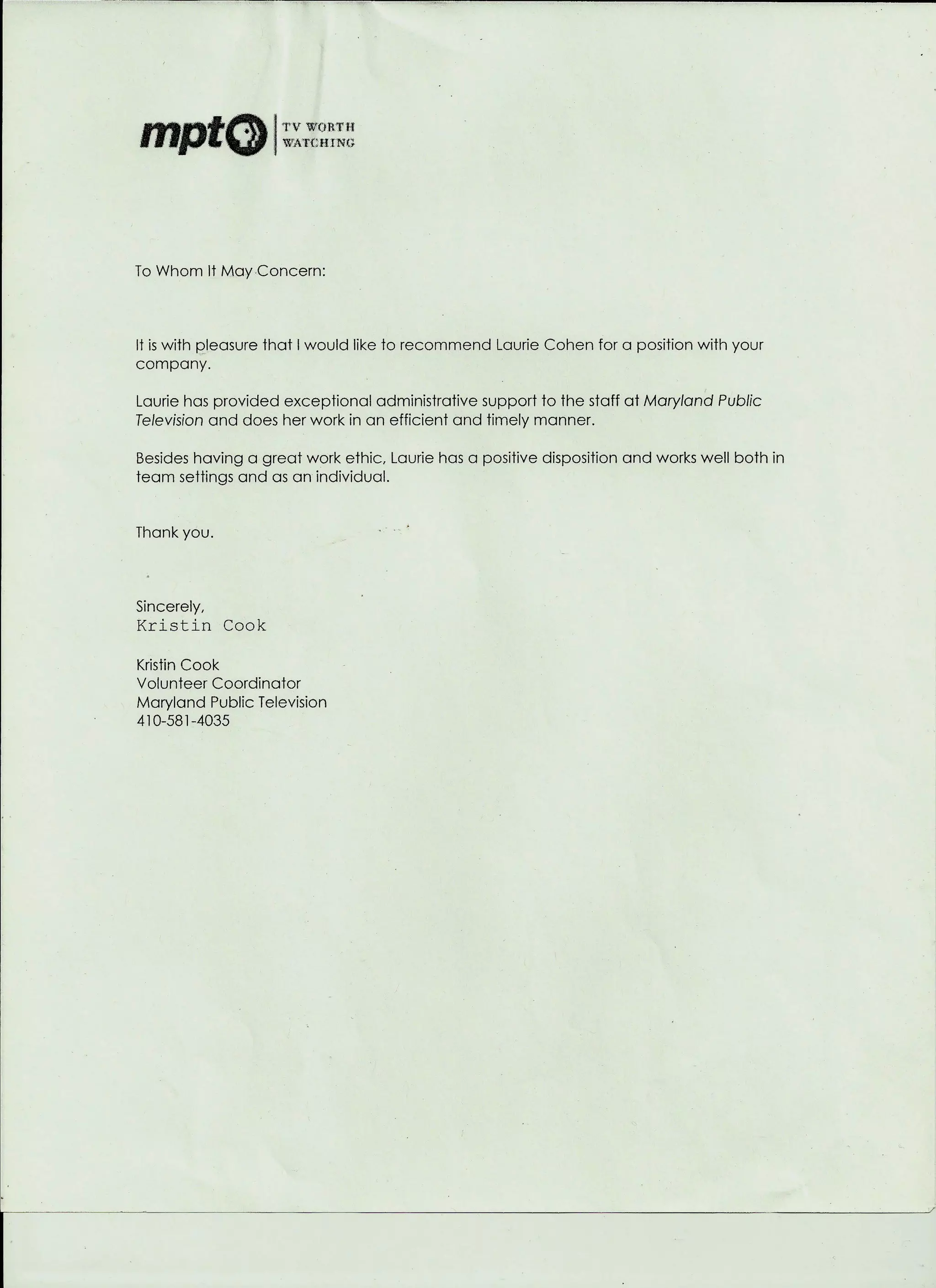 Mpt letter of recommendation0001 | PDF