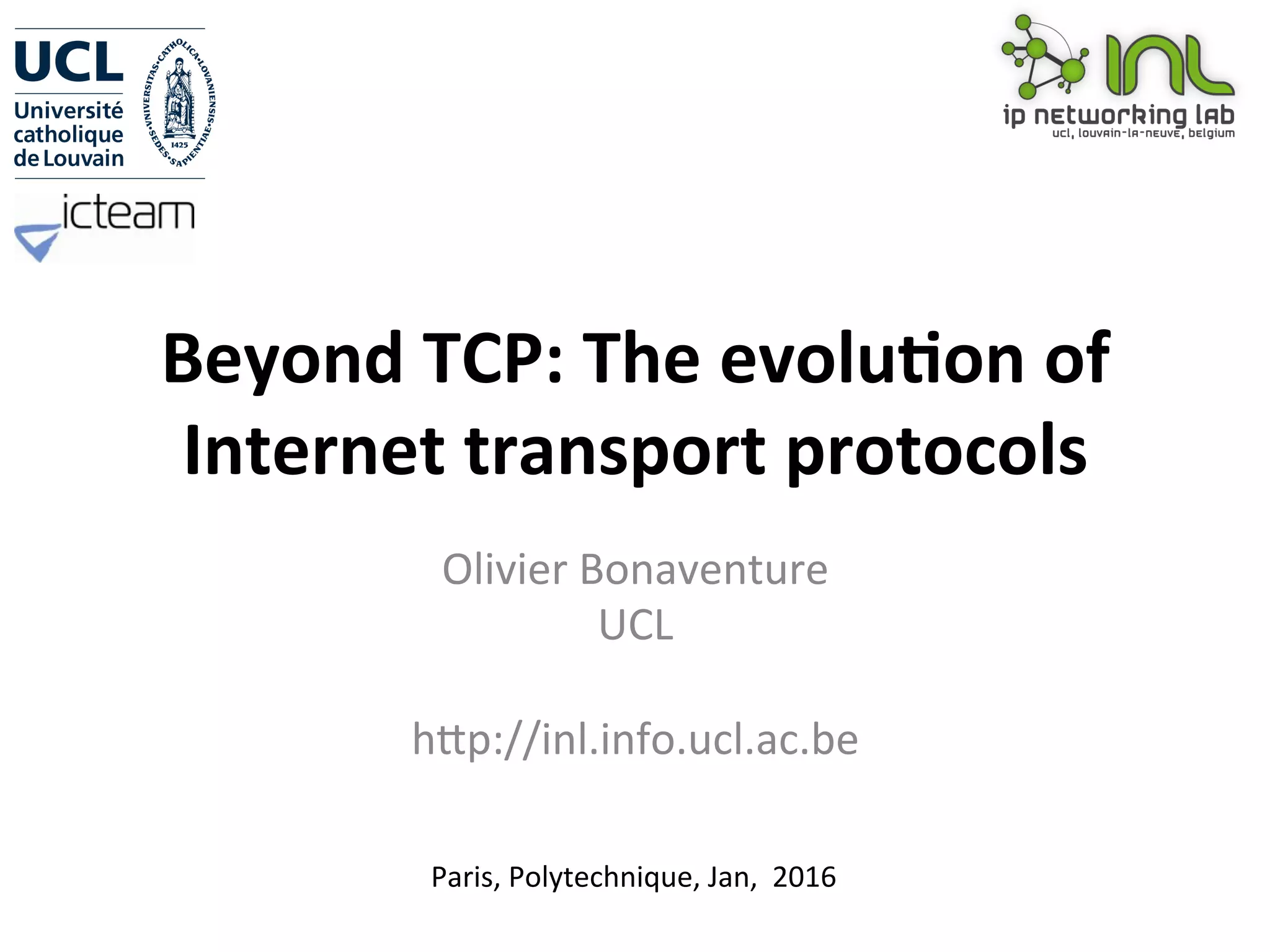Beyond Tcp The Evolution Of Internet Transport Protocols Ppt