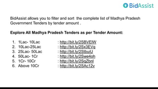 Madhya Pradesh Tenders | PPT