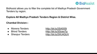 Madhya Pradesh Tenders | PPT