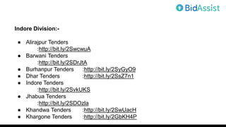 Madhya Pradesh Tenders | PPT